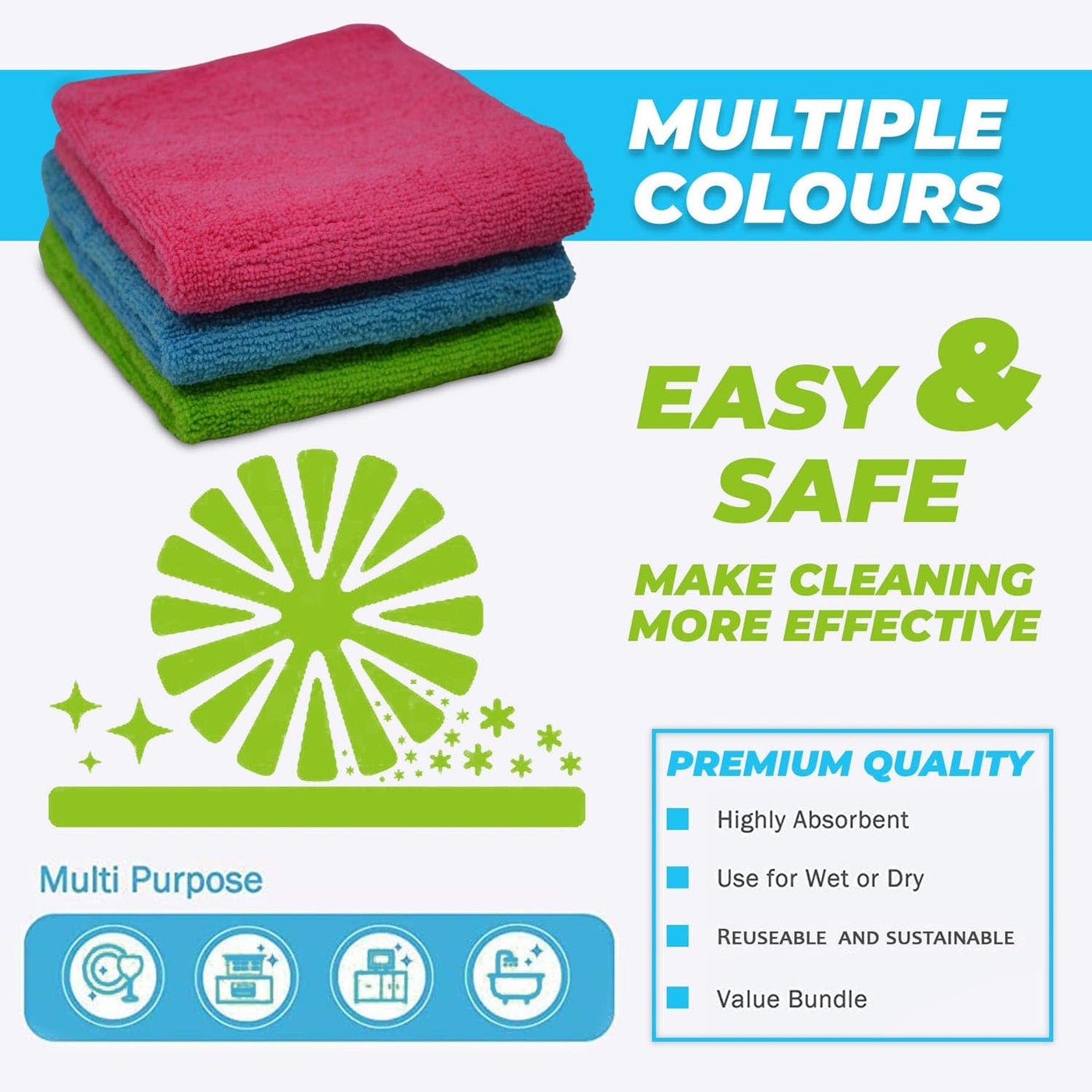 Microfibre Duster Cleaning Cloths | General Purpose Dusting